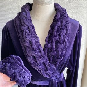 Vintage | Intimates & Sleepwear | Vintage Ml Velvet Robe Purple Velour ...